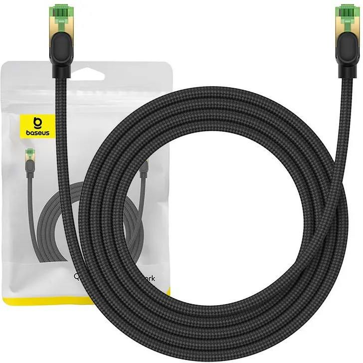 Baseus w oplocie kat. 8 Ethernet RJ45, 40Gbps, 2m czarny ...