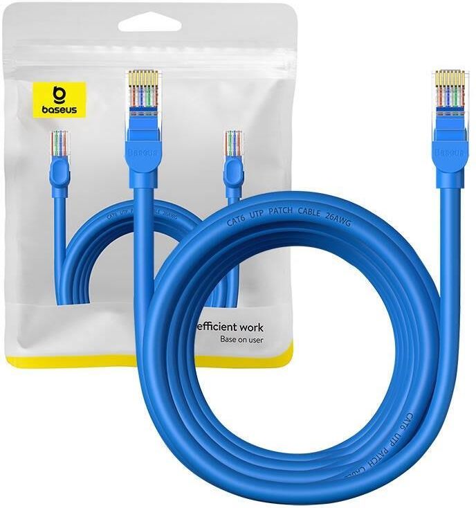 Baseus Ethernet RJ45, Cat.6, 5m (niebieski) (B0013320431104) - Opinie i ...