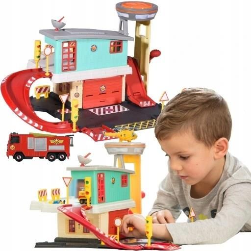 STRAŻAK SAM REMIZA STRAŻACKA +WÓZ JUPITER DIE-CAST ZABAWKA - Ceny i ...