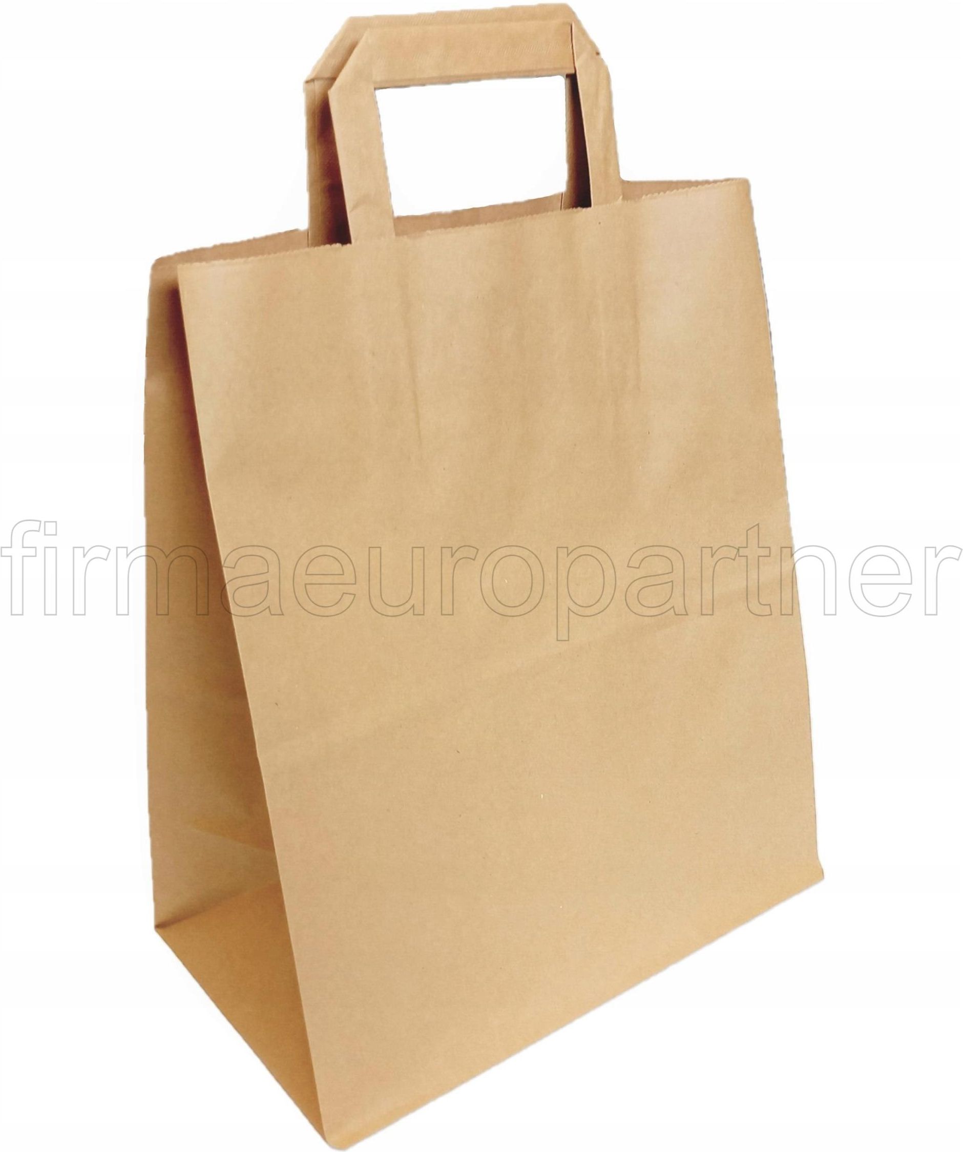 Torby Papierowe Torba Z Uchwytem 26X14X30 Eko Brązowe Mocne 100 Szt ...