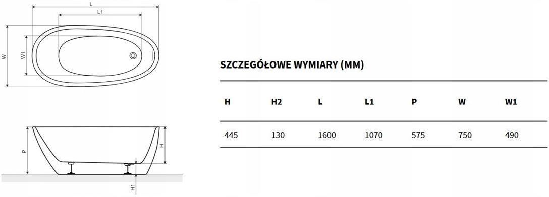 Wanna Excellent Olia 2.0 160x75 E1WAEXOLI216WH - Opinie i ceny na Ceneo.pl