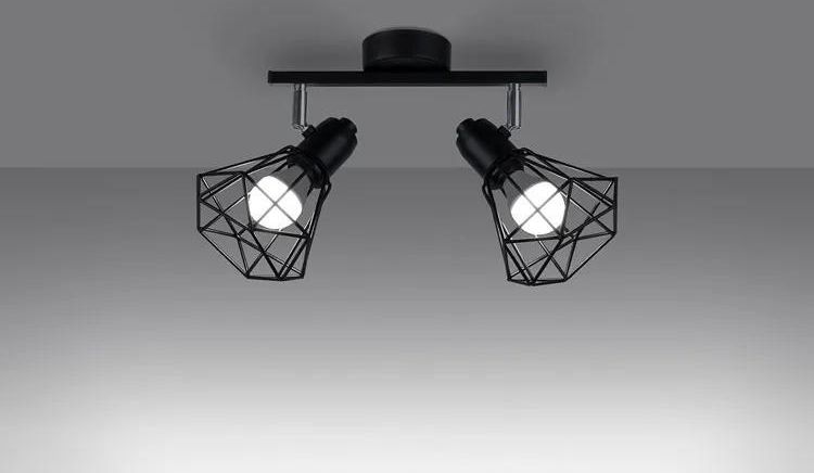 Lumes Czarny Druciany Plafon W Stylu Loft - A144-Elsa - Opinie i ...