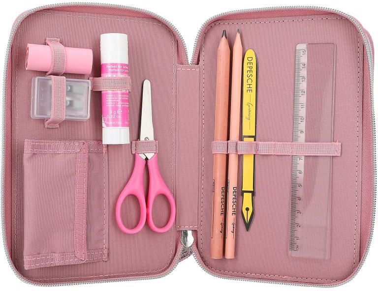 Piórnik TOP MODEL GLITTER QUEEN Brokatowy z wyposażeniem DEPESCHE 12527 ...