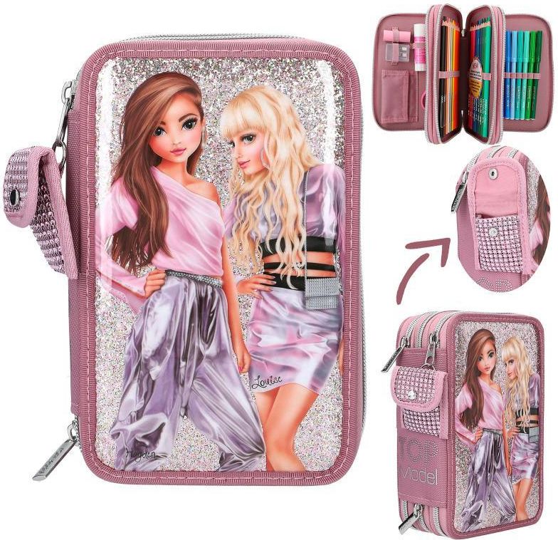 Piórnik TOP MODEL GLITTER QUEEN Brokatowy z wyposażeniem DEPESCHE 12527 ...