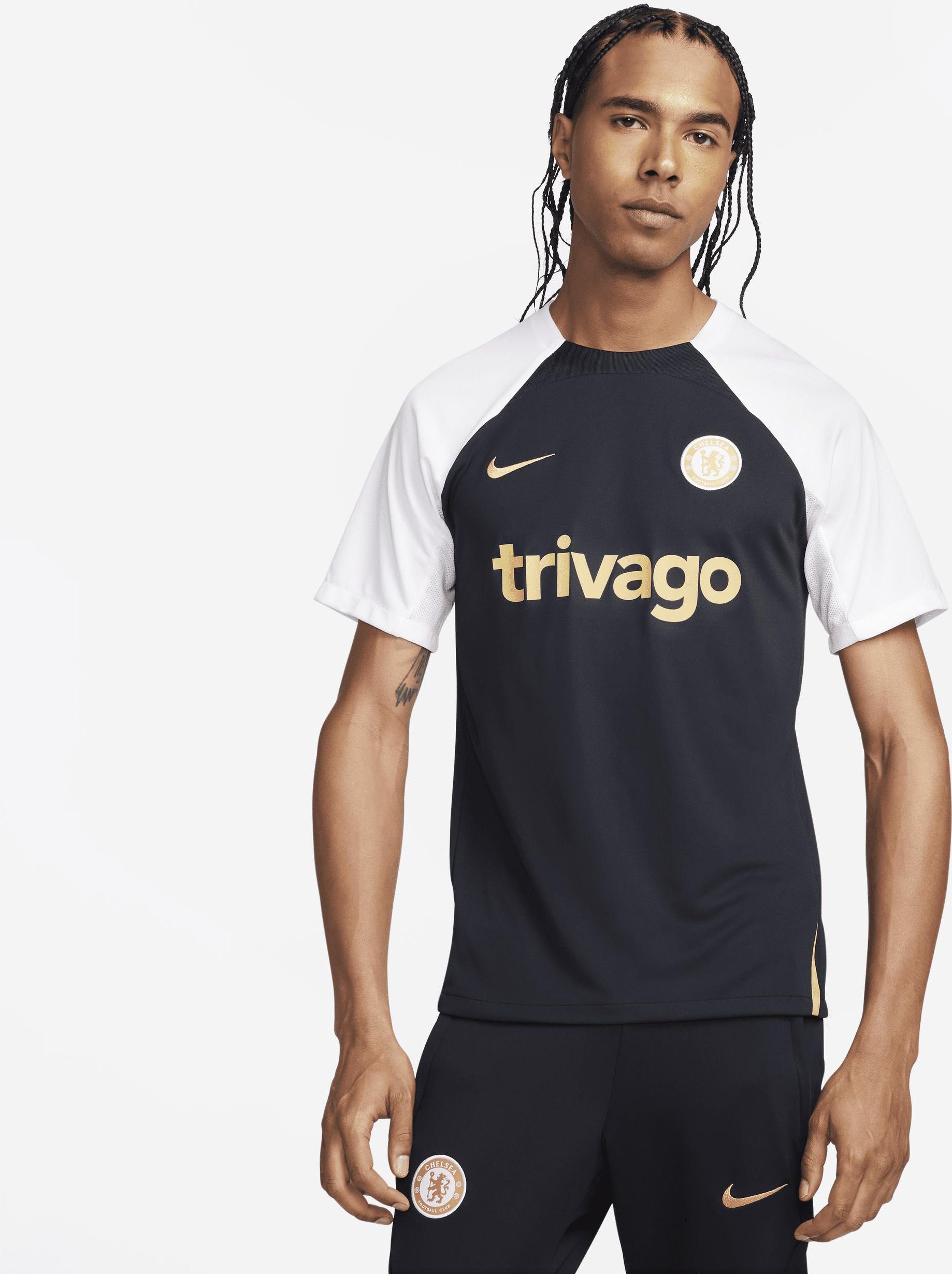 Męska Dzianinowa Koszulka Piłkarska Nike Dri Fit Chelsea F.C. Strike ...