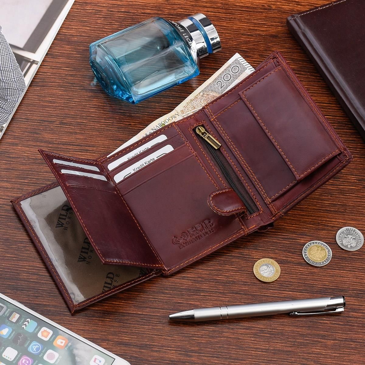 Portfel skórzany męski RFID pionowy duży pojemny - Ceny i opinie - Ceneo.pl