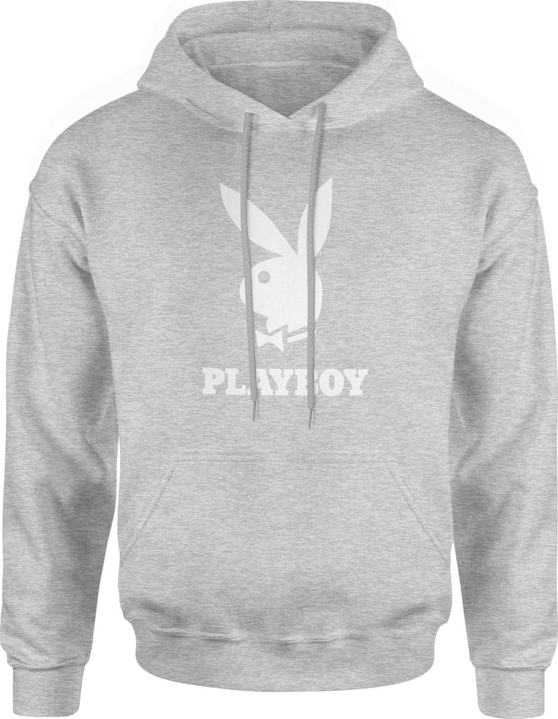 Playboy Męska bluza z kapturem (M, Szary) - Ceny i opinie - Ceneo.pl
