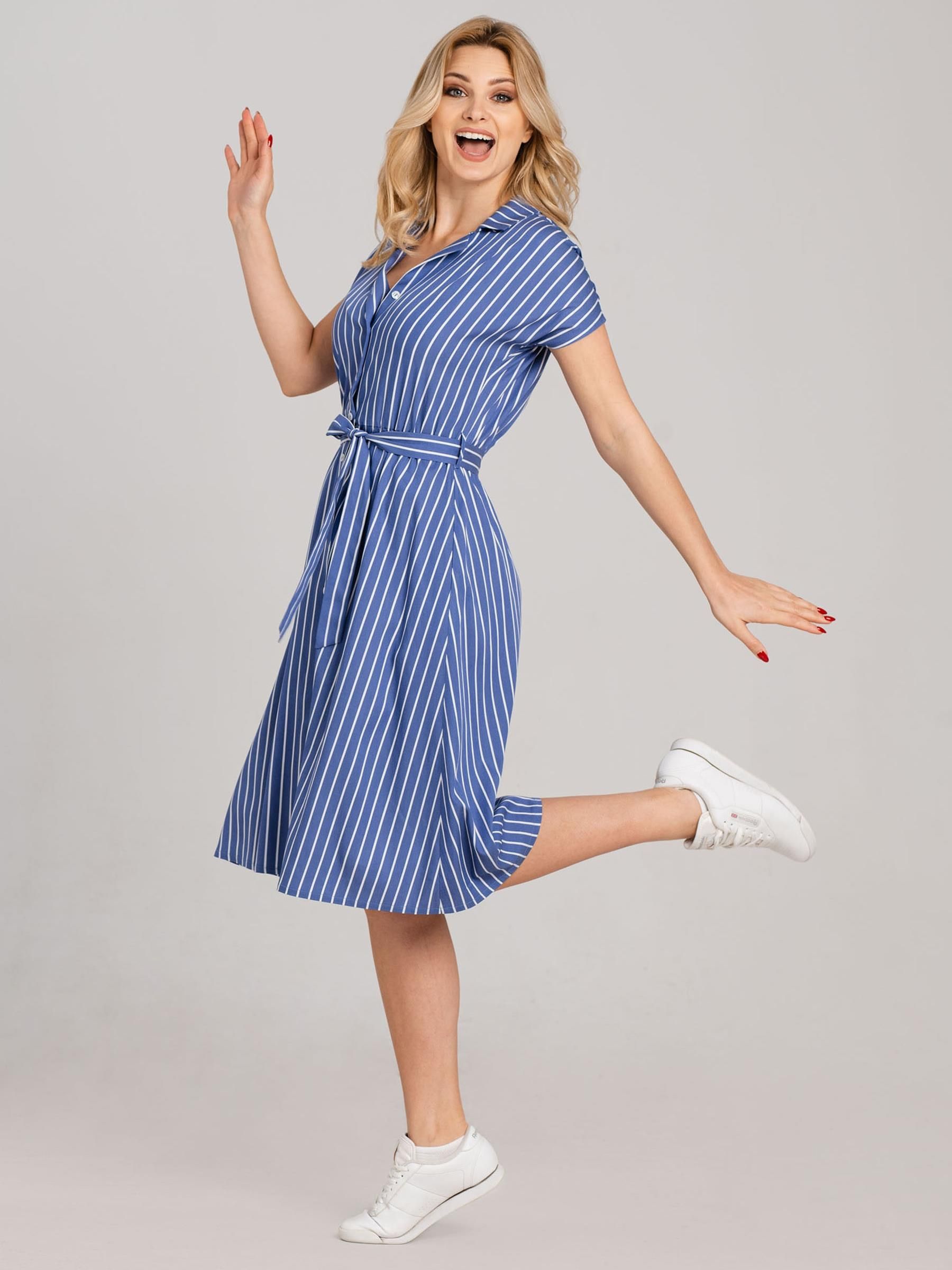 Sukienka damska Look Made With Love 752 Persefona M Niebieski/Biały ...