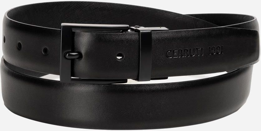 Męski pasek skórzany Cerruti 1881 Belts Fw23 CECT06376M Black ...
