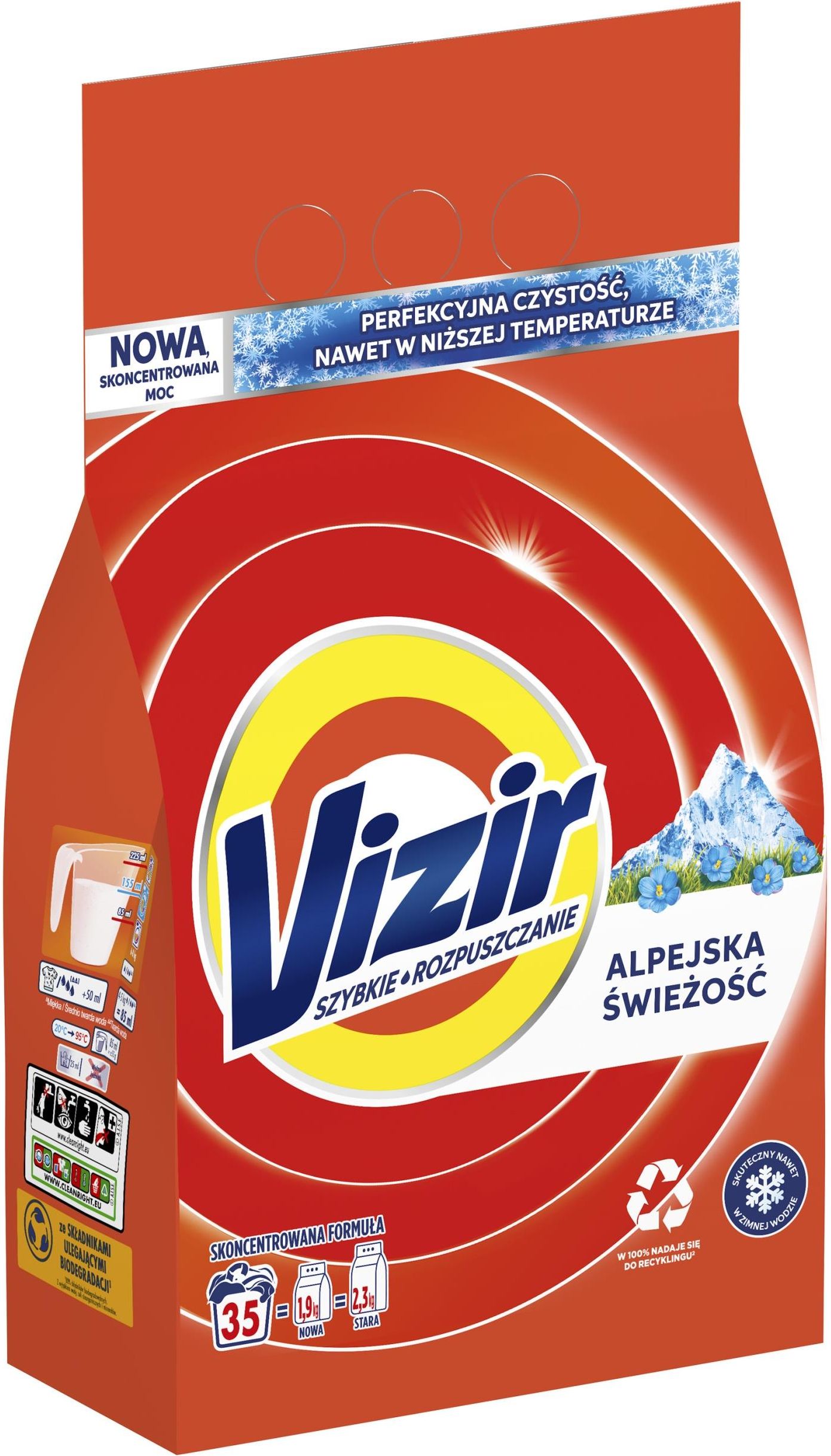 Vizir Proszek do prania Alpine Fresh 35 prań - Opinie i atrakcyjne ceny ...