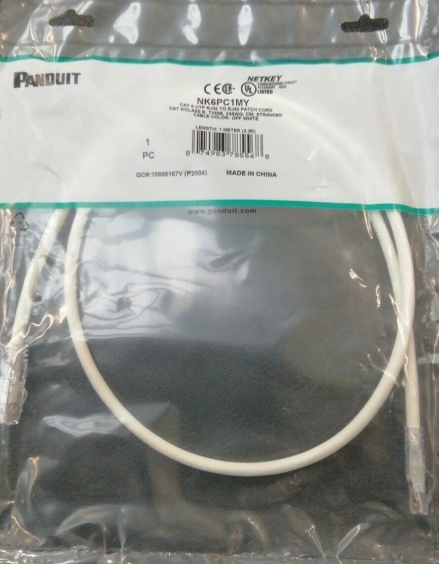 Panduit Category 6 UTP Patch Cord for Use with NetKey Category 6 ...