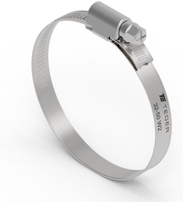 Teger Opaska Zaciskowa 32-50 Ślimakowa (Obejma W2 - Stal Nierdzewna ...