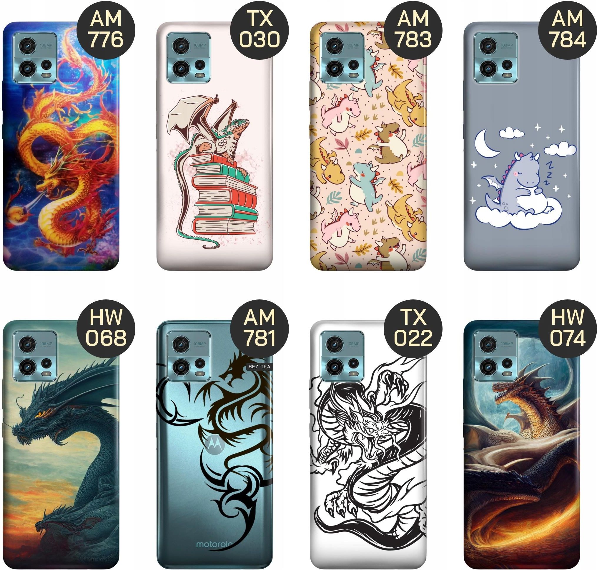 Hello Case Etui Do Motorola Moto G72 Smoki Dragon Taniec Smoków Obudowa ...