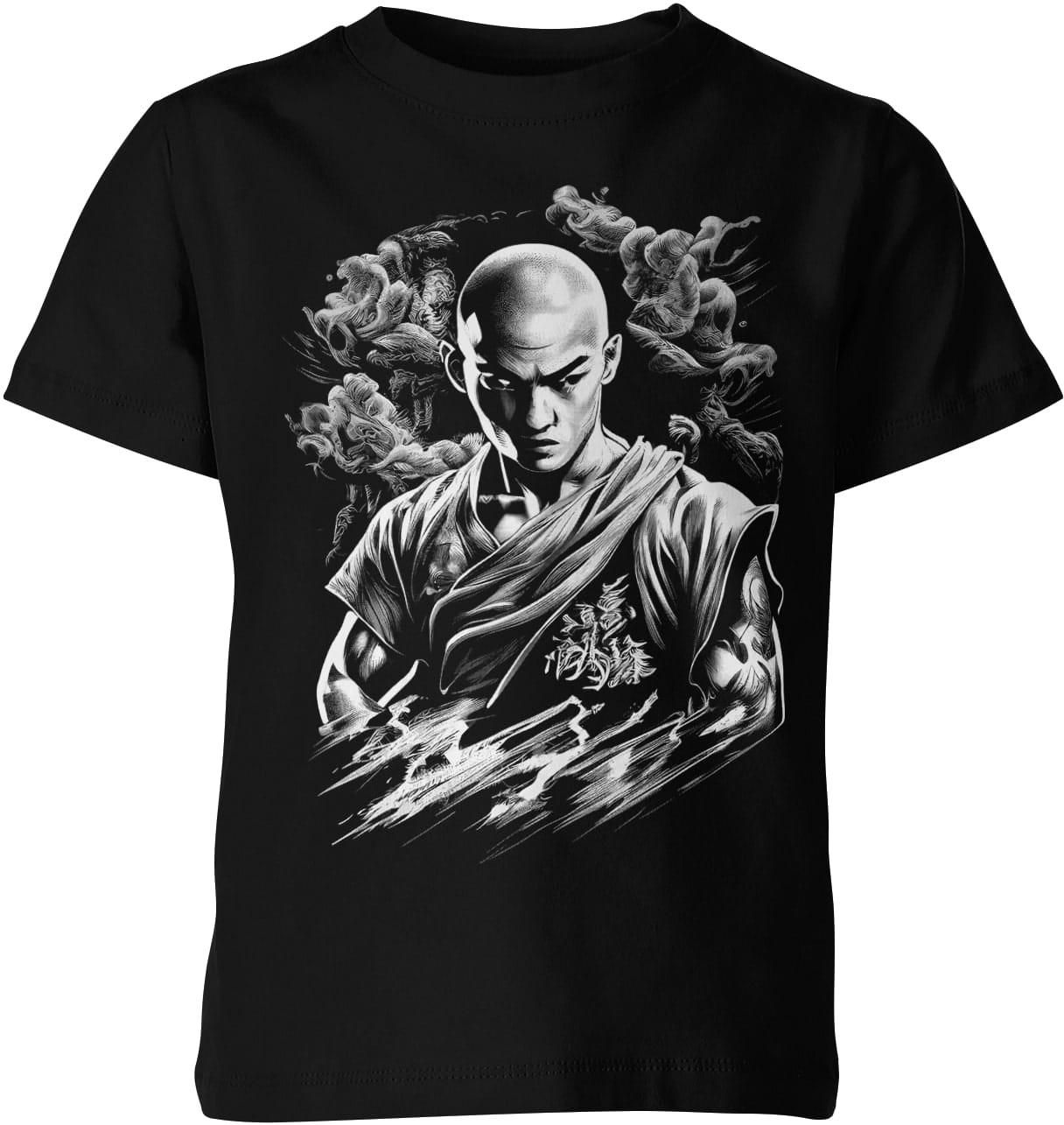 Mnich Shaolin Kung Fu Dziecięca koszulka (128, Czarny) - Ceny i opinie ...