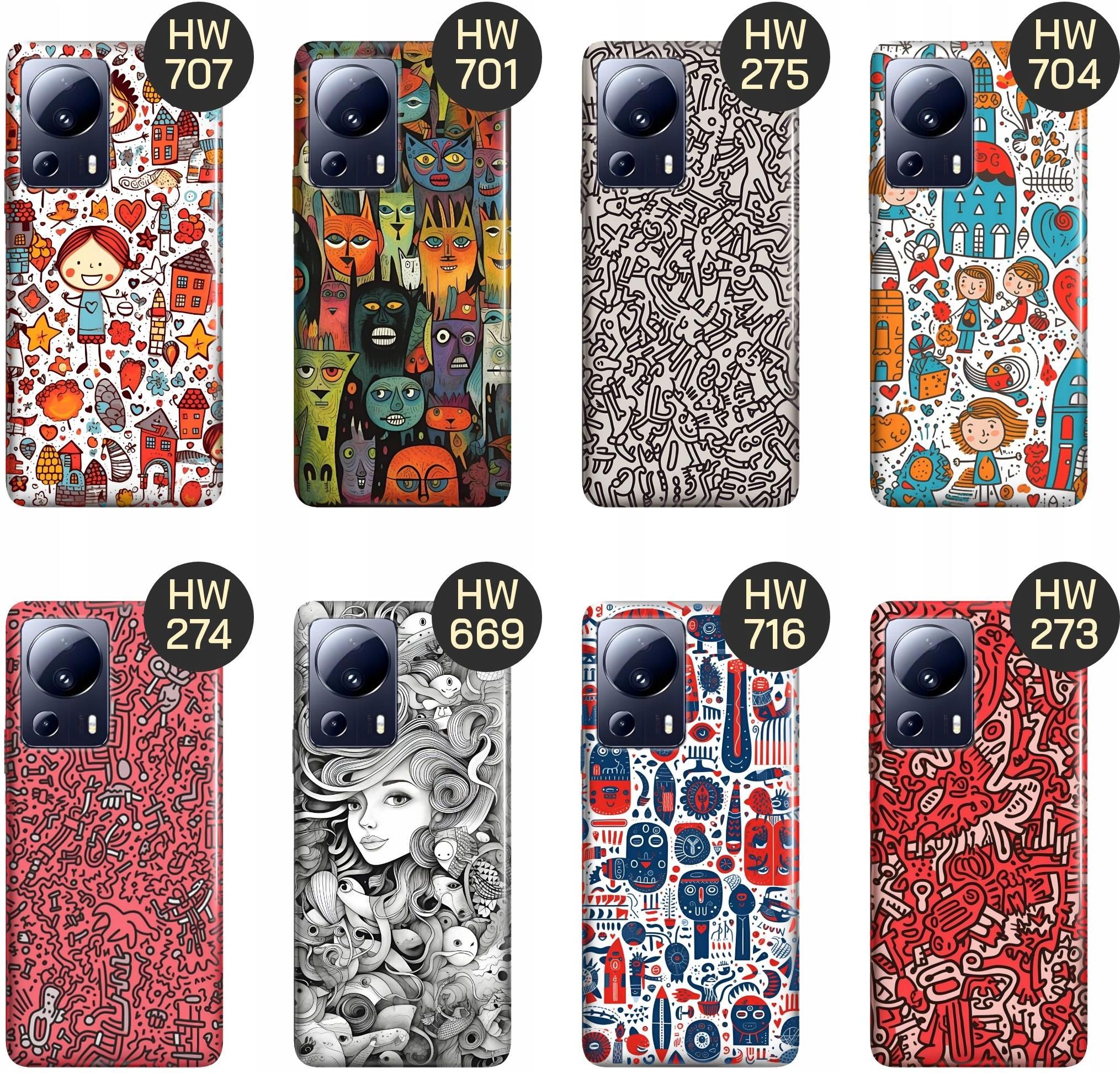 Hello Case Etui Do 13 Lite Civi 2 Doodle Zwierzęta Potwory Rysunki Case ...