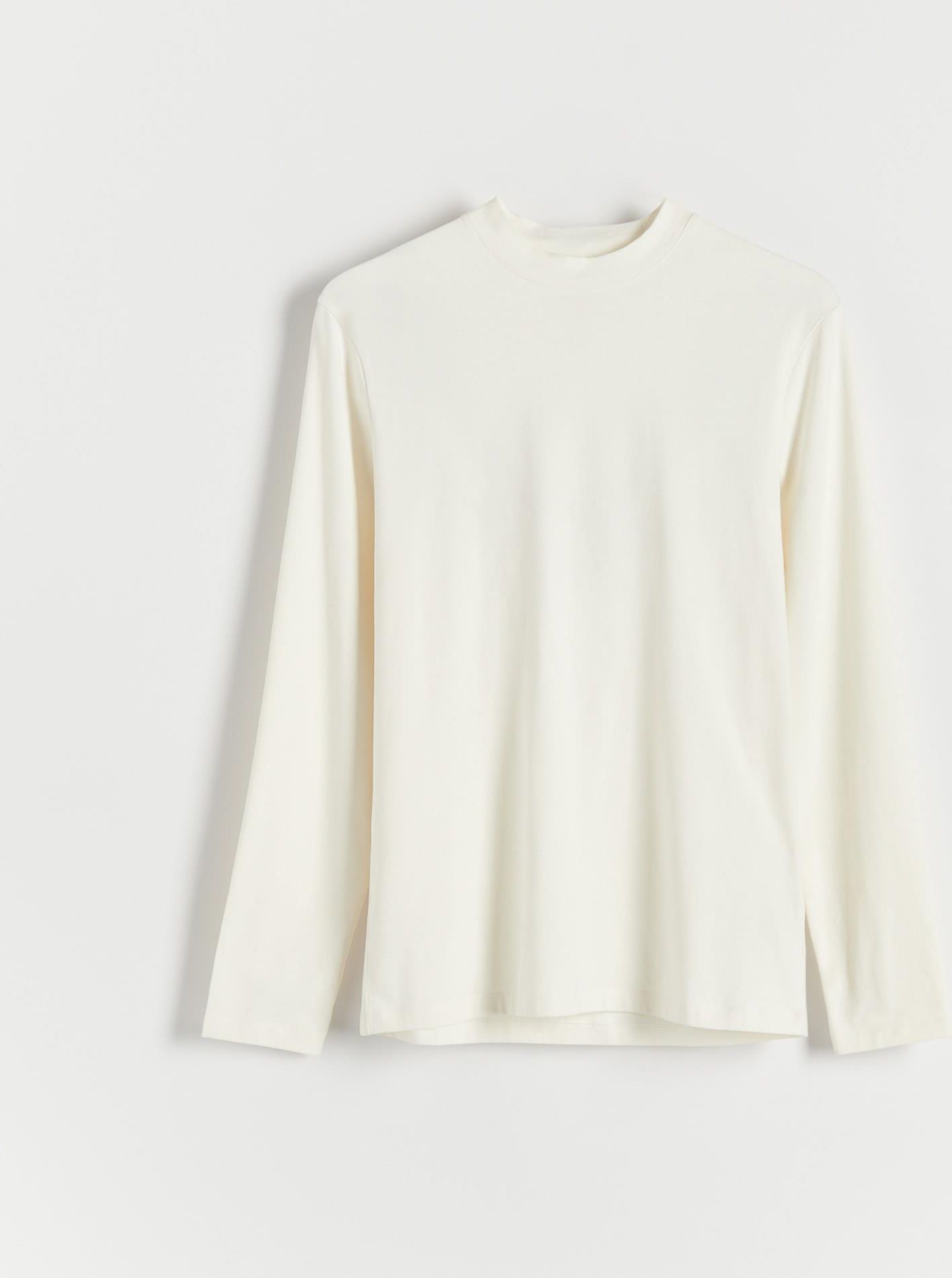 Reserved - Longsleeve slim fit - Kremowy - Ceny i opinie - Ceneo.pl