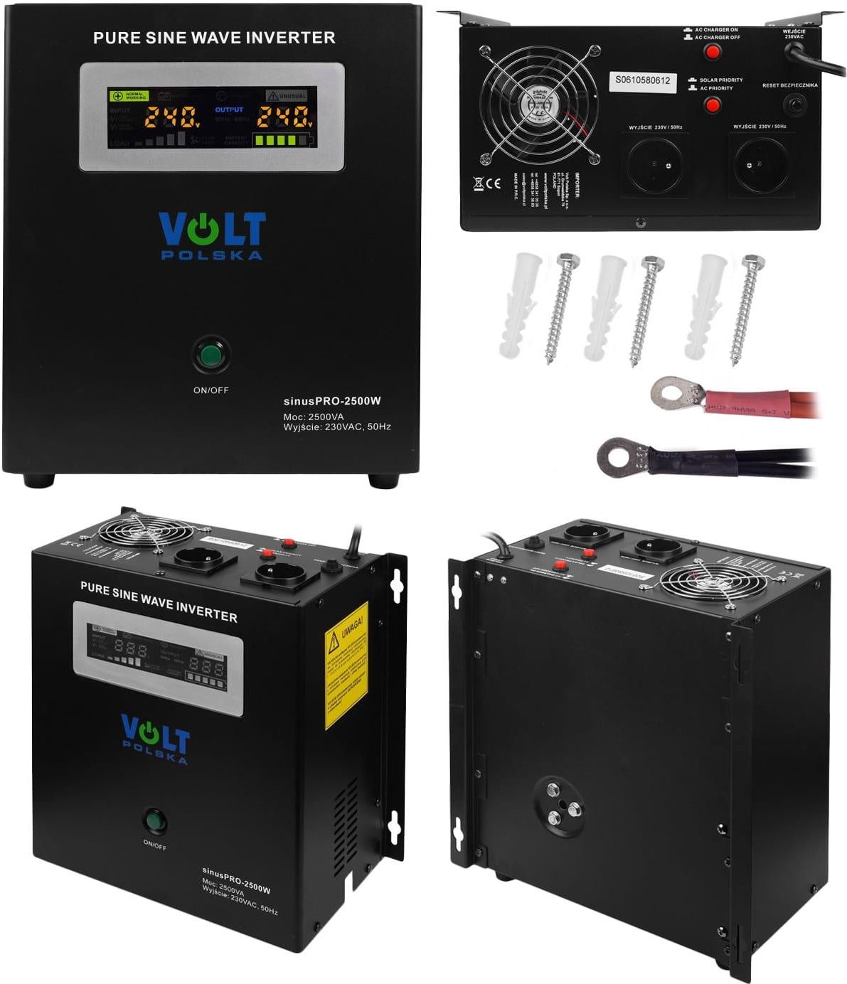 Zasilacz UPS Volt Polska Zasilacz Sinus Pro 2500W 2500Va/1800W + 2X ...