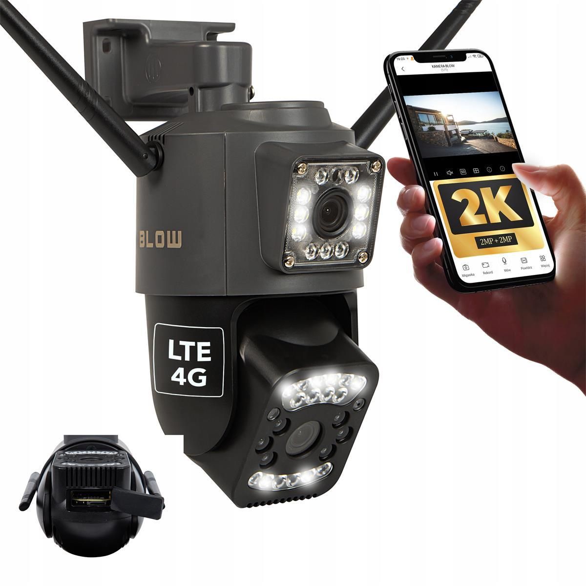 Kamera przemysłowa Blow 78-789 Kamera 4G Ptz 2Mp+2Mp H-342-B ...