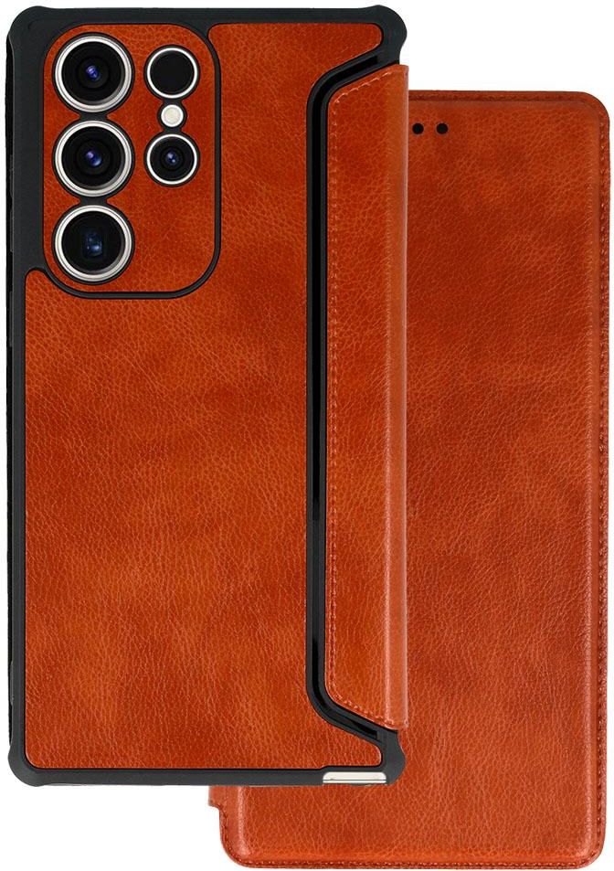 Kabura Razor Leather Book Do Samsung Galaxy S23 Ultra Brązowa - Etui na ...
