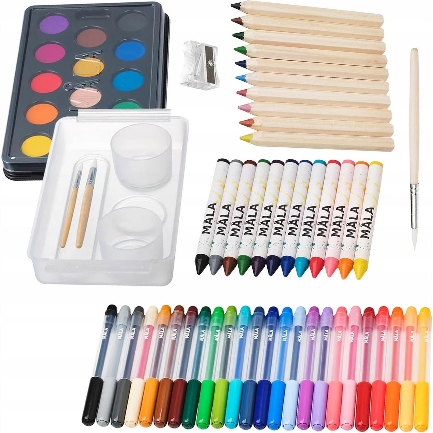Zestaw Przyborów Do Rysowania Kredki Farby Pisaki - Ceny i opinie ...