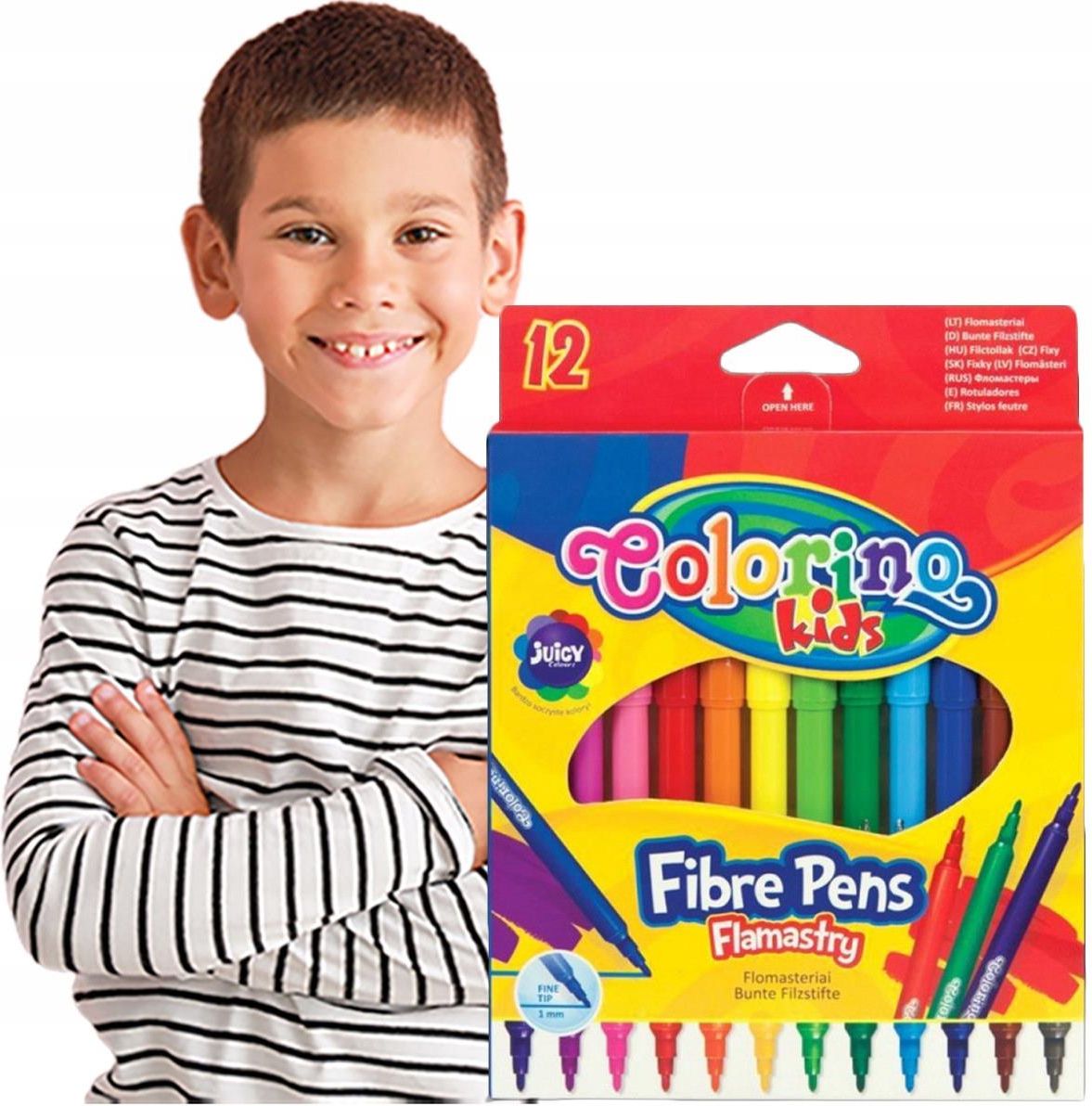 Colorino Flamastry Mazaki Kids 12 Kol. - Ceny i opinie - Ceneo.pl