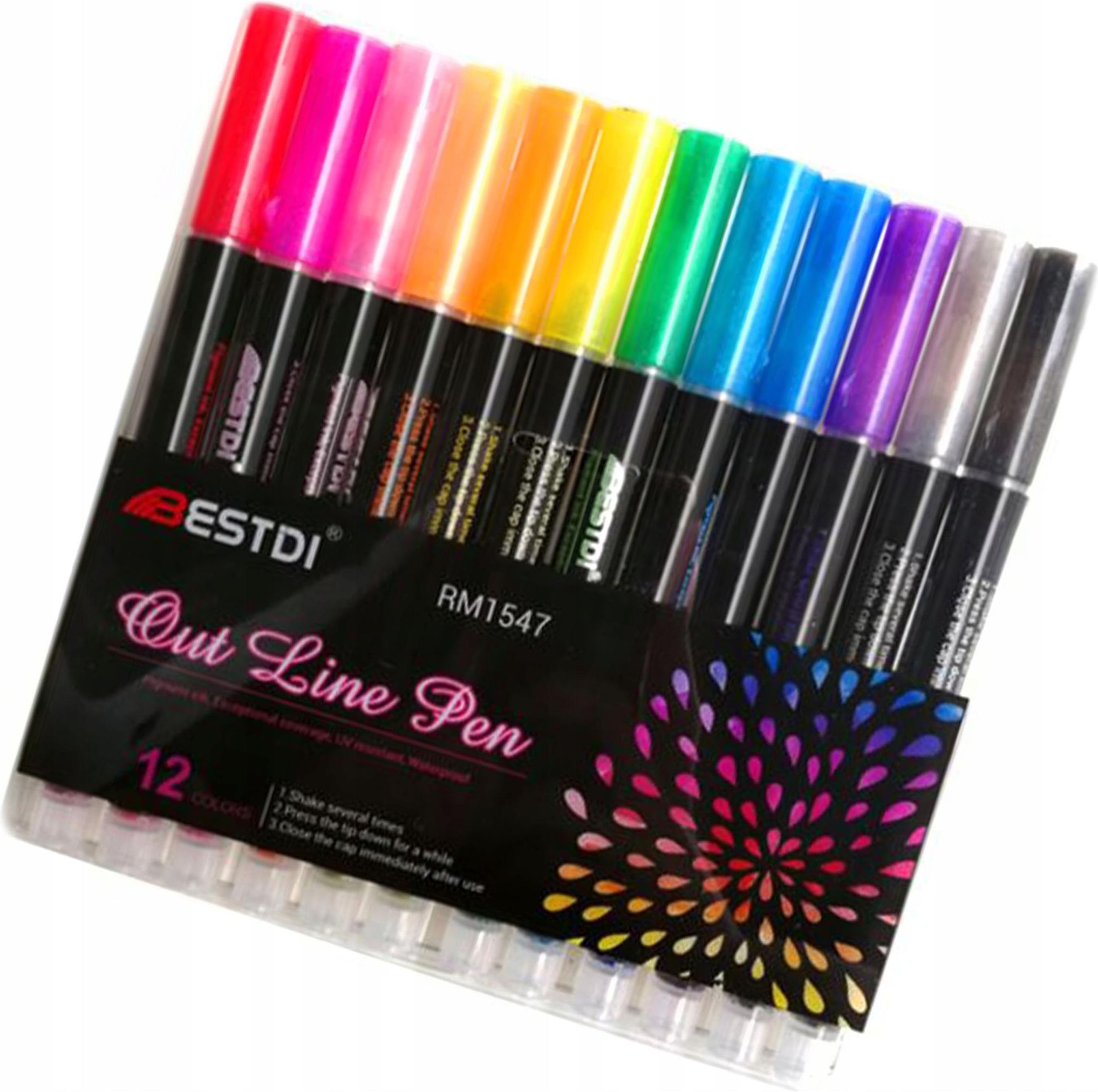Bestdi Brokatowe Mazaki Pisaki Flamastry Konturowr 12Szt. - Ceny i ...
