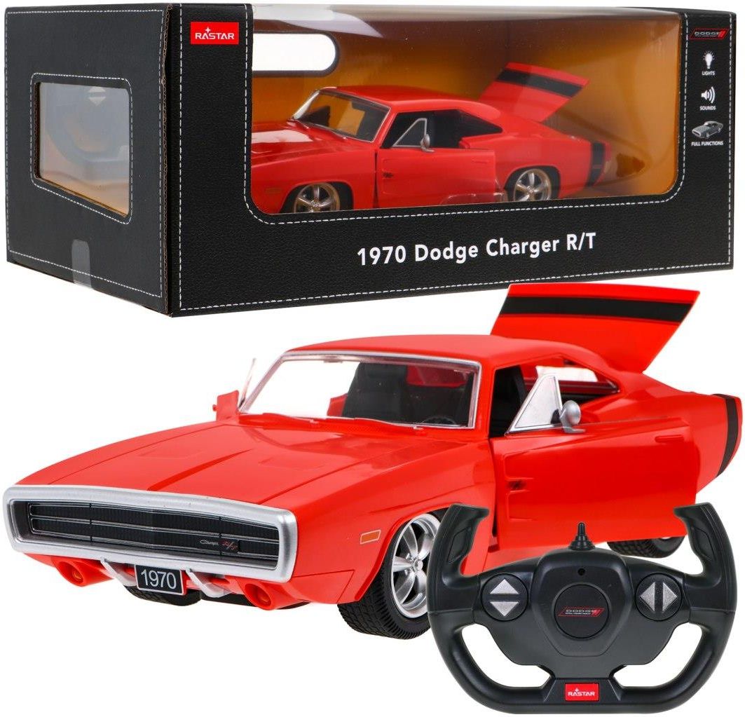 Rastar 1970 Dodge Charger Rt Czerwony Model 1:16 Zdalnie Sterowane Auto ...