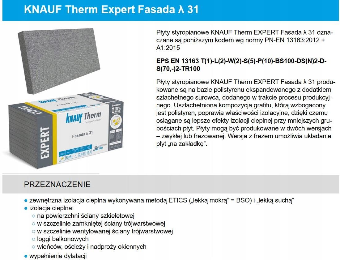 Knauf Styropian Kanuf Expert Fasada 0,031 8cm - Opinie i ceny na Ceneo.pl