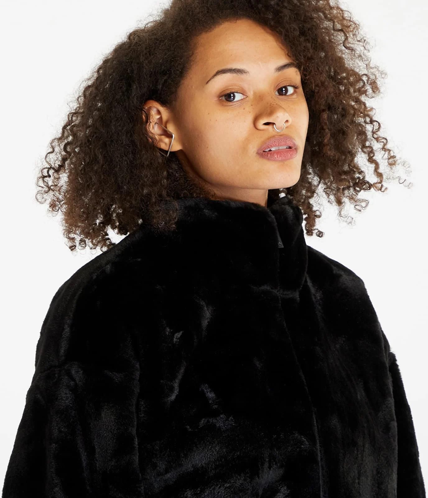 Adidas Faux Fur Jacket Black - Ceny i opinie - Ceneo.pl