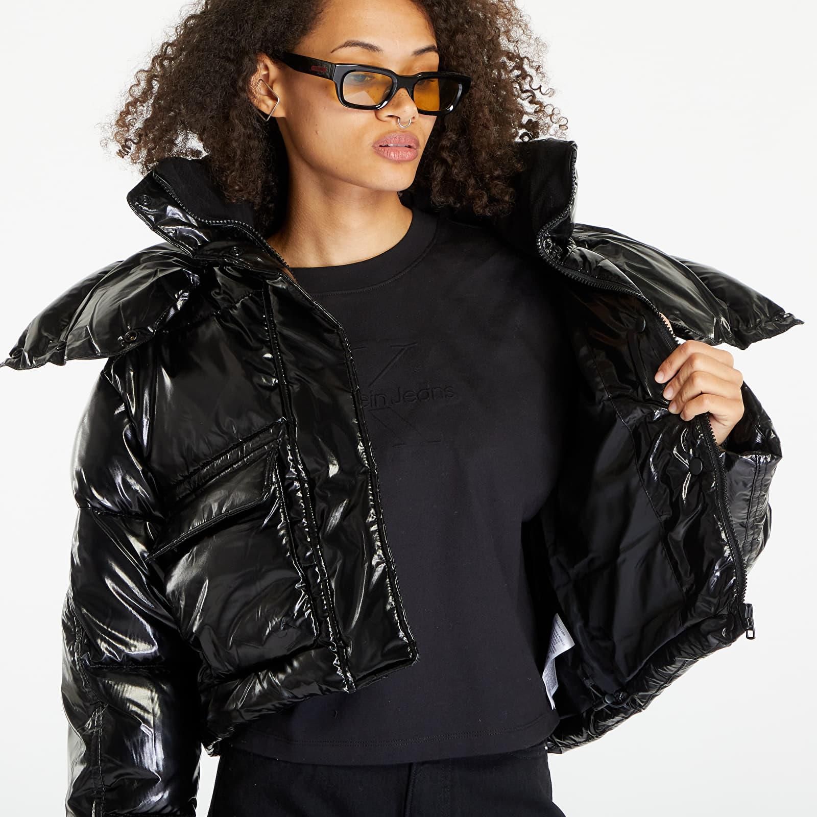Calvin Klein Jeans High Shine Puffer Jacket Black - Ceny i opinie ...