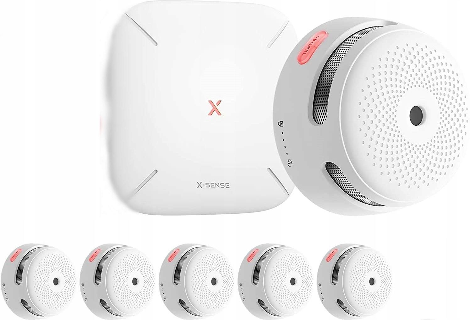 Detektor X-Sense Czujnik Dymu Fs61 6szt Ze Stacją Bazową Sbs50 ...
