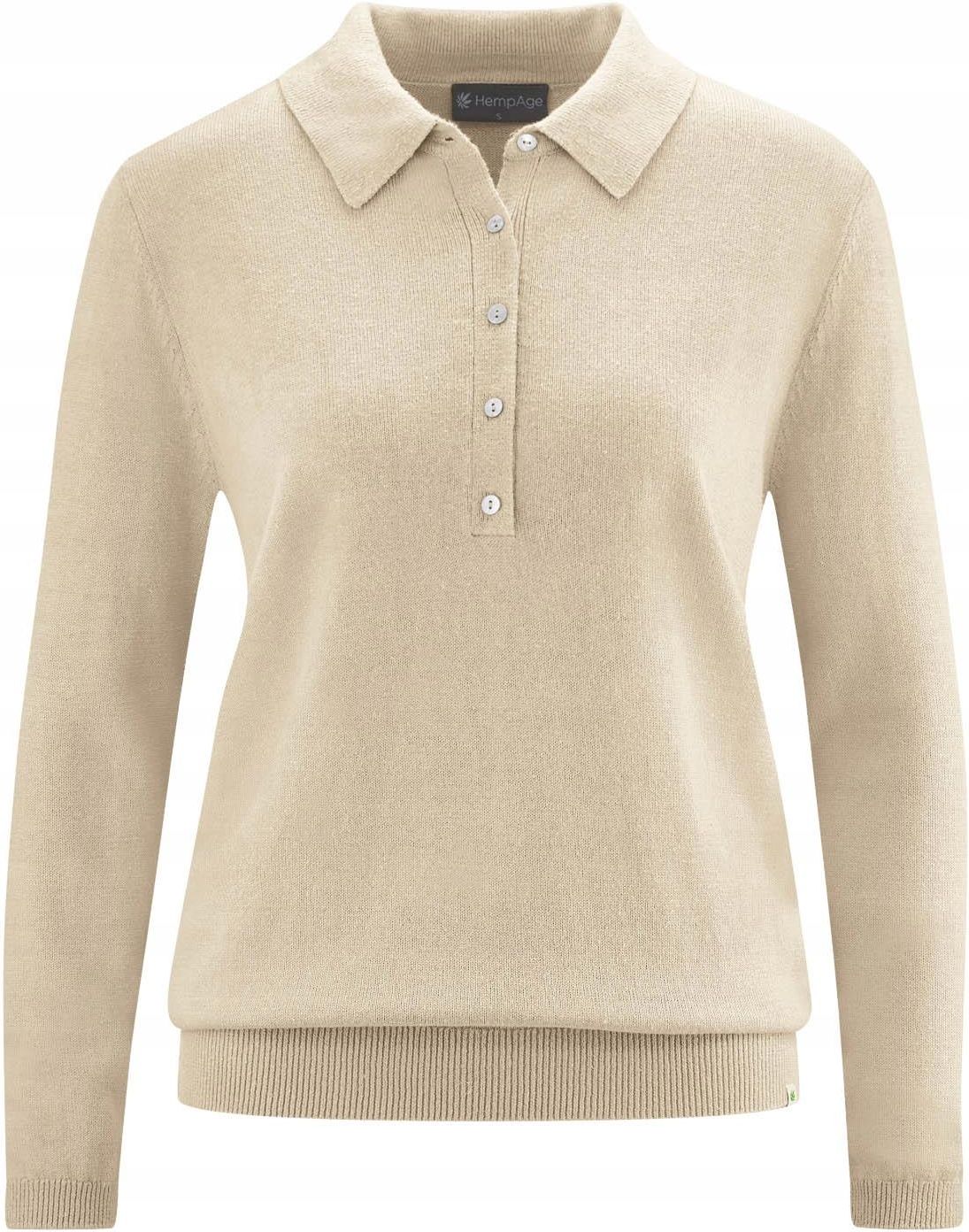 Naturalny sweter z kołnierzykiem polo konopi, gobi, r.M - Ceny i opinie ...