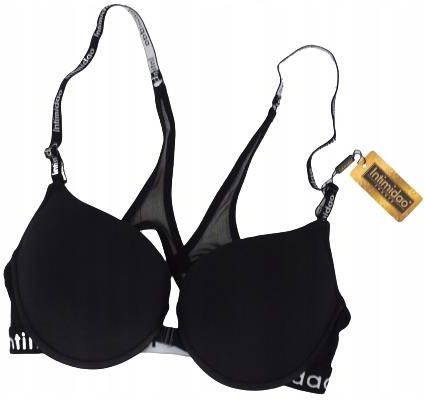75C Efektowny bawełniany biustonosz zapinany przód lekki push-up ...