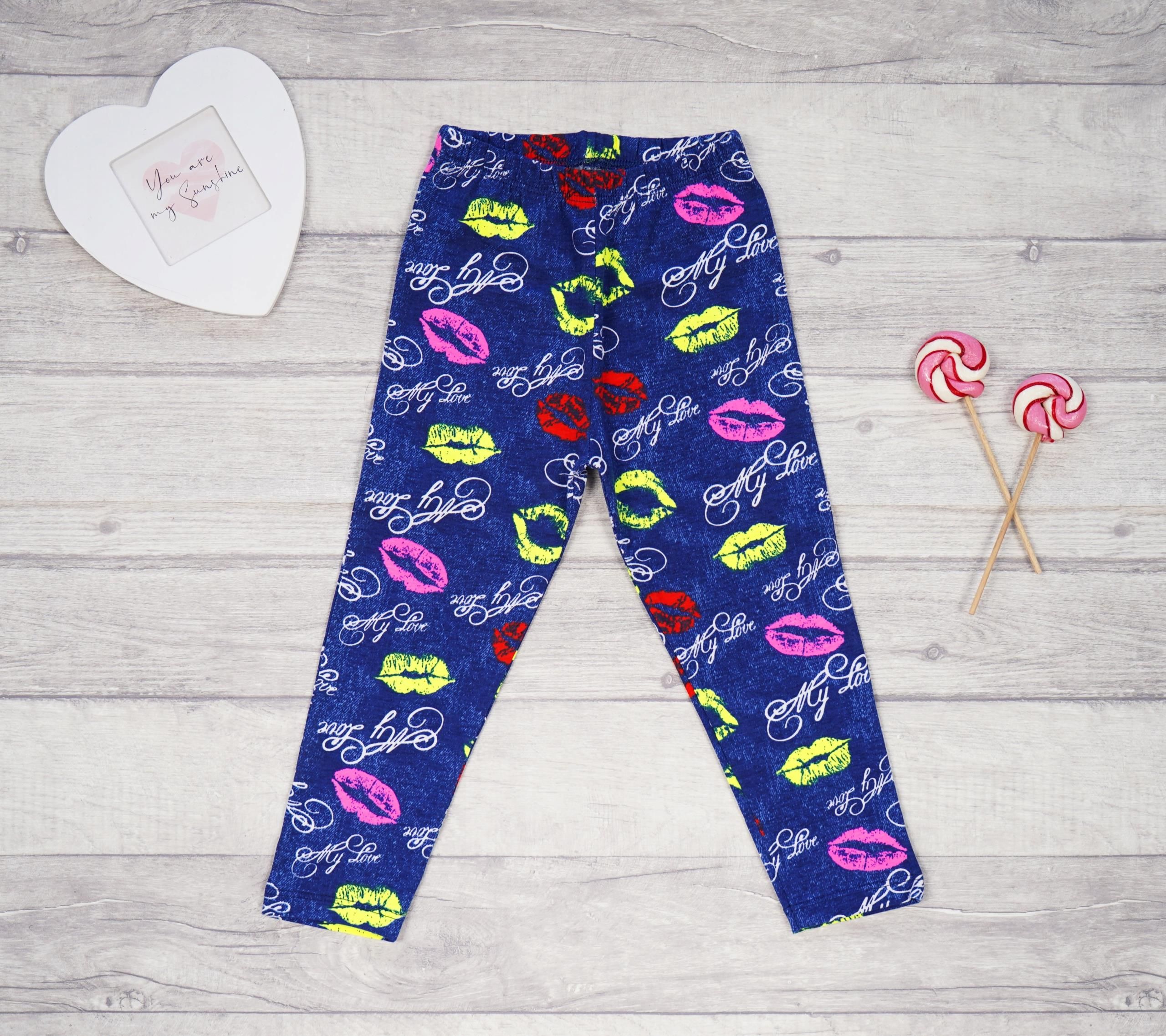 Legginsy w neonowe Usta a'la jeans Getry r.98 - Ceny i opinie - Ceneo.pl