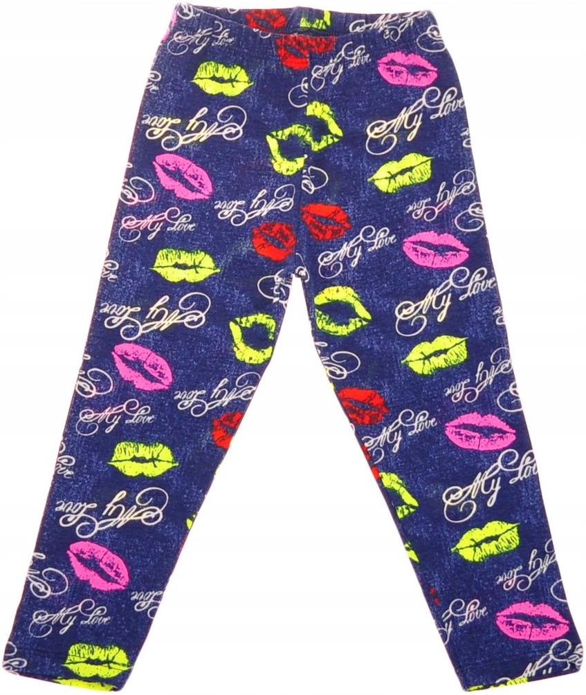 Legginsy w neonowe Usta a'la jeans Getry r.98 - Ceny i opinie - Ceneo.pl