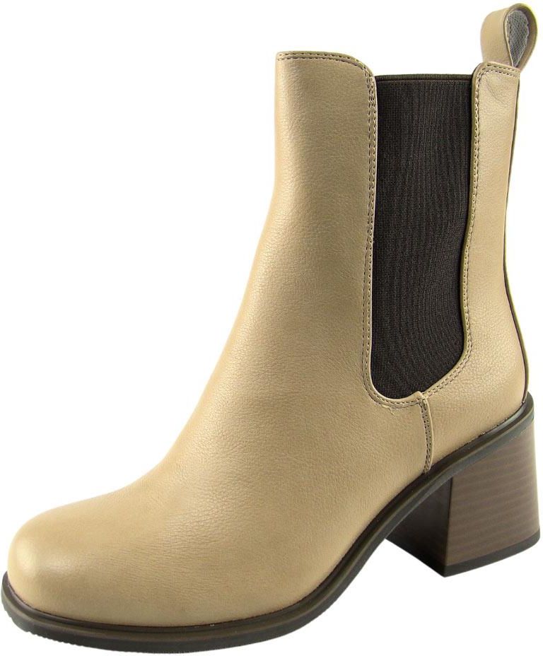 Botki damskie JEZZI ASA215 klocek ocieplane beż Rozmiar: 40 - Ceny i ...