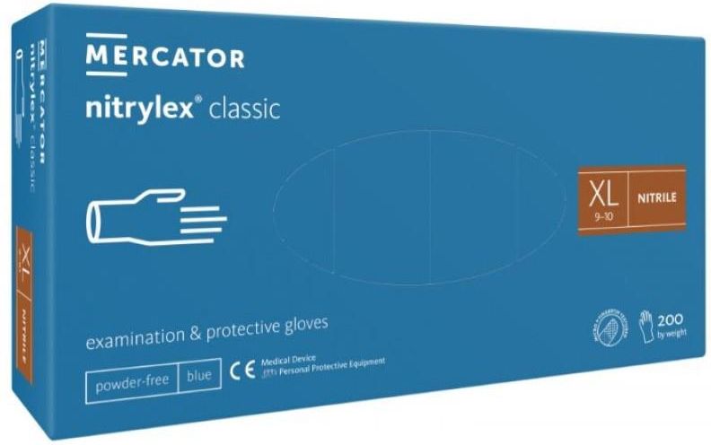 Mercator Nitrylex Classic Nitrylowe Rękawiczki Ochronne, Rozm. Xl, 200Szt. - Ceny i opinie ...