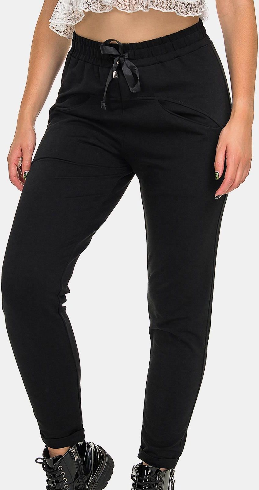 Stylowe Kobiece Spodnie Dresowe Joggery Czarne S - Ceny i opinie - Ceneo.pl