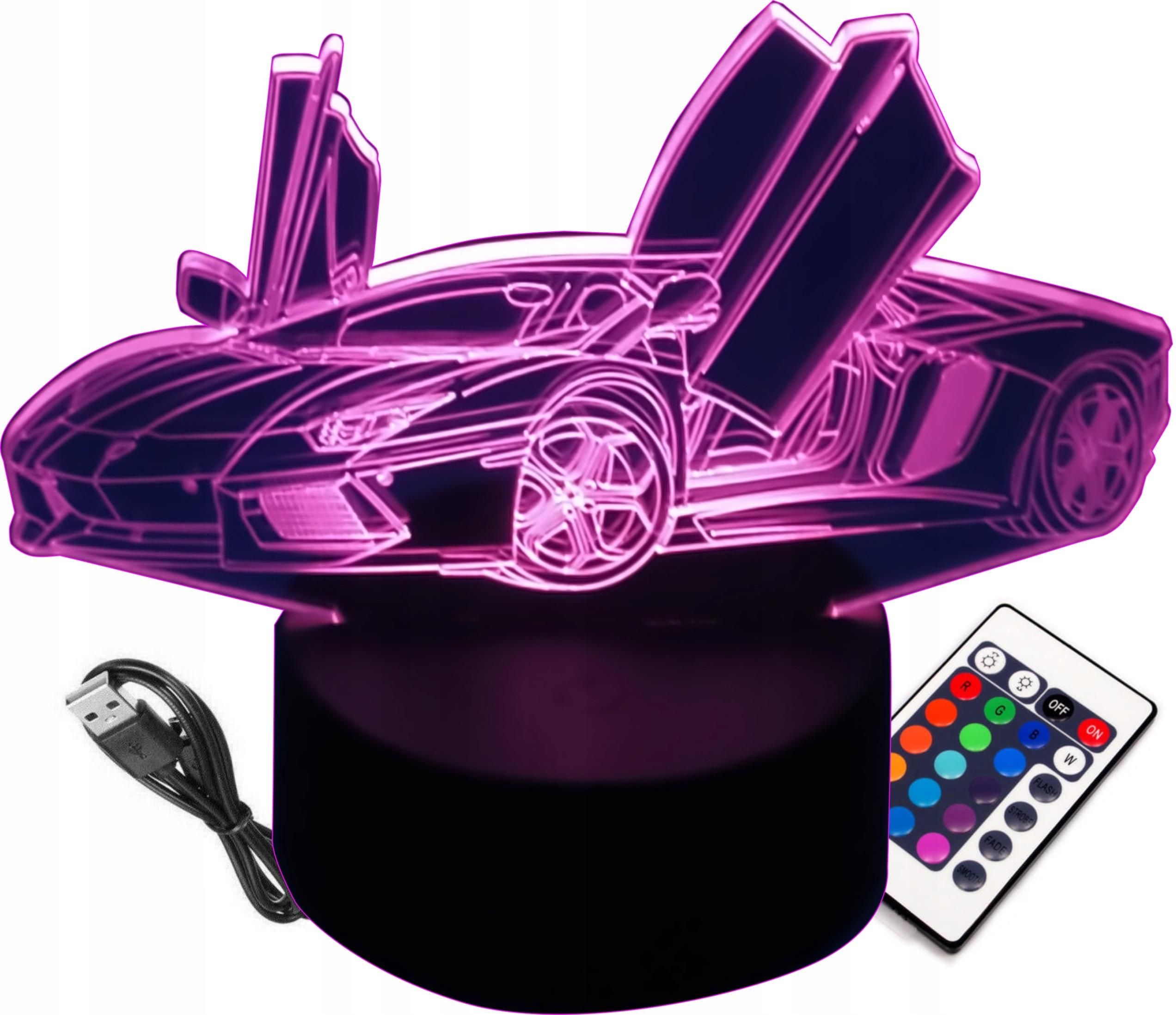 Lampka Nocna 3D Led Samochód Car Lamborghini - Opinie i atrakcyjne ceny na Ceneo.pl