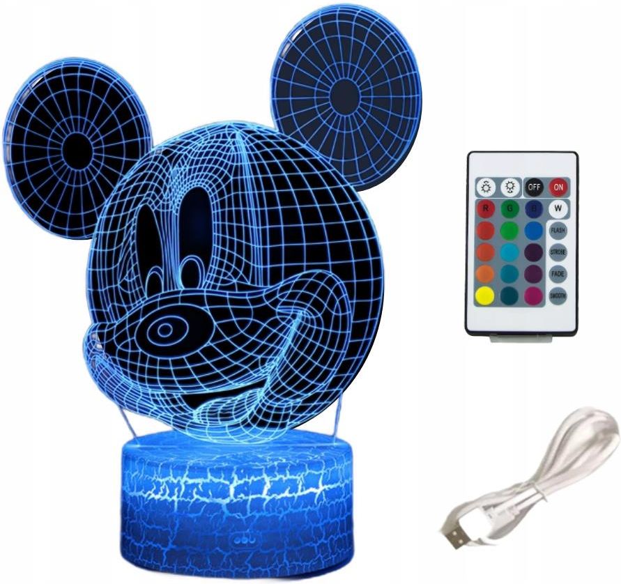 Lampka Nocna Dla Dzieci Myszka Miki Disney Led 3D - Opinie i atrakcyjne ...