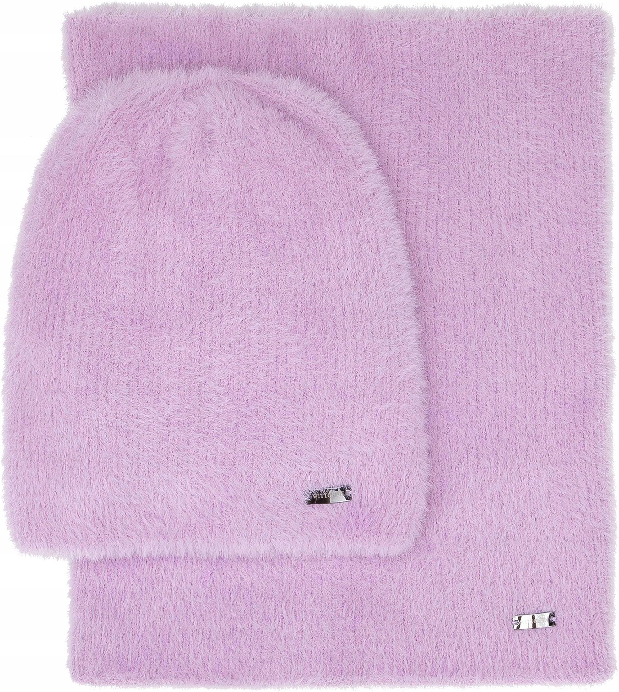 Komplet czapka, komin (golf) Wittchen 97-SF-005-VP jasny fiolet - Ceny i opinie - Ceneo.pl