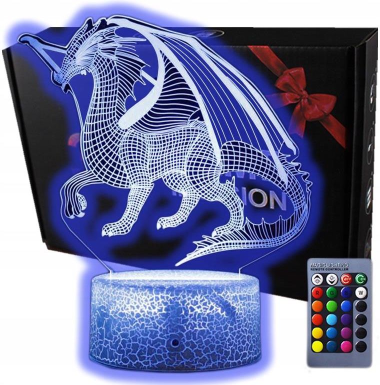 Lampka 3D Nocna Led Usb Dragon Smok - Opinie i atrakcyjne ceny na Ceneo.pl