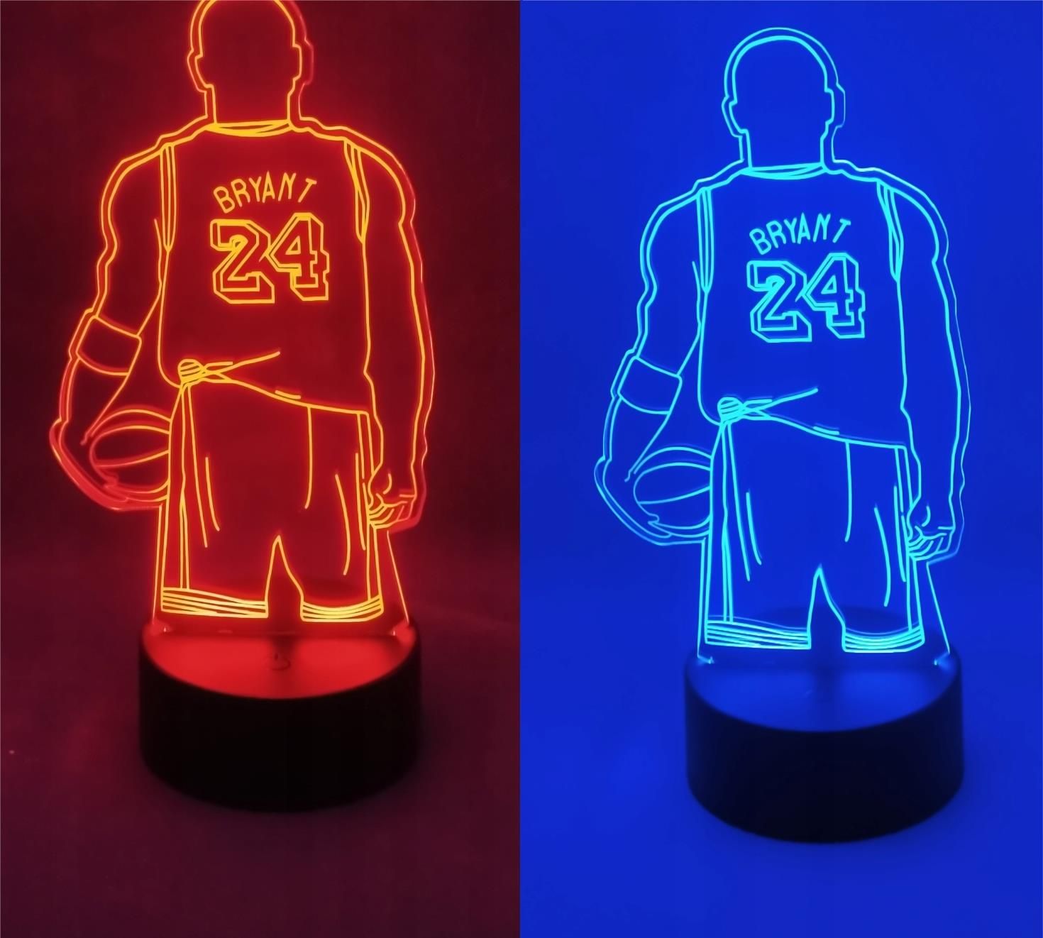 Lampka Nocna 3D Led Koszykarz Kobe Bryant Basket - Opinie i atrakcyjne ...