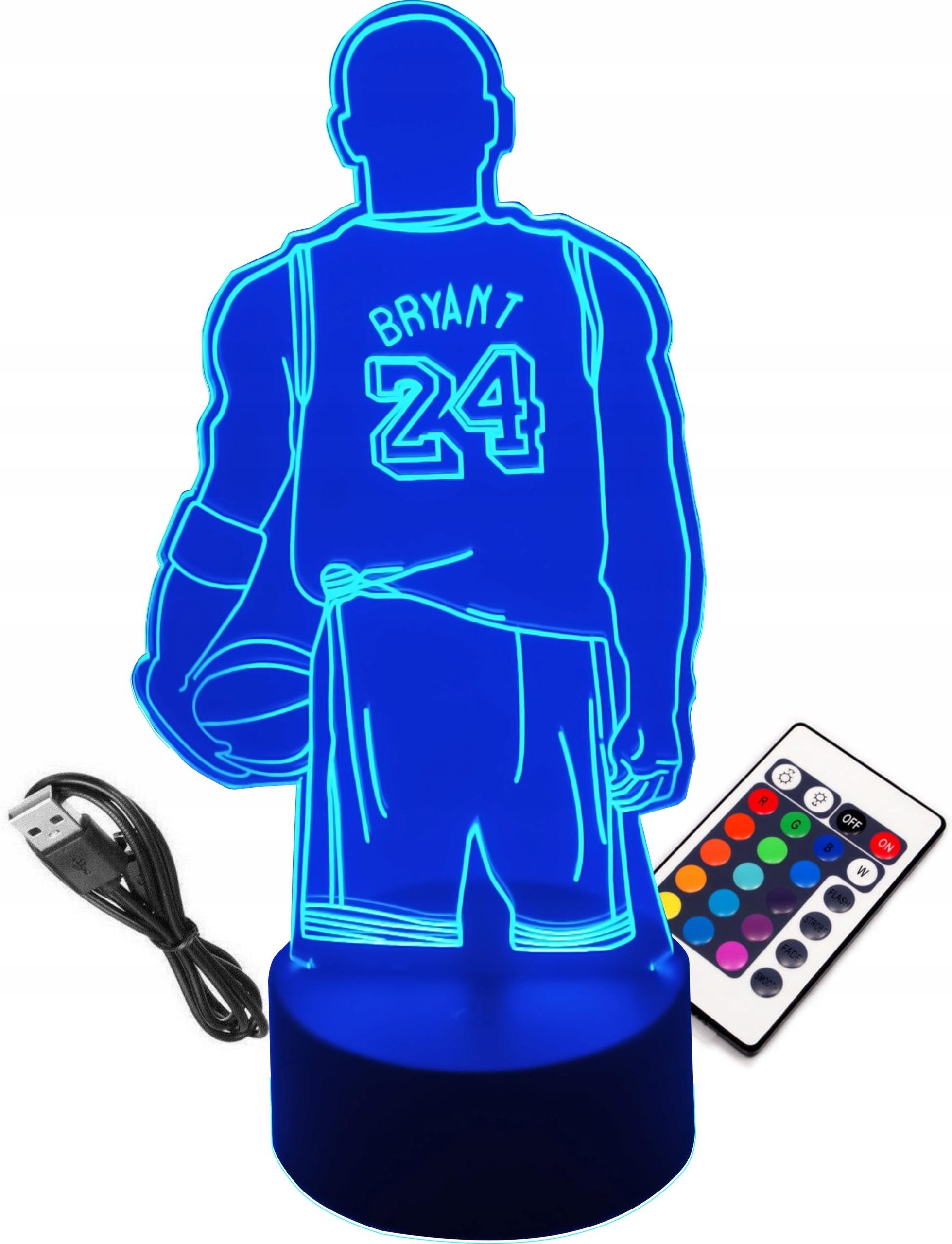 Lampka Nocna 3D Led Koszykarz Kobe Bryant Basket - Opinie i atrakcyjne ...