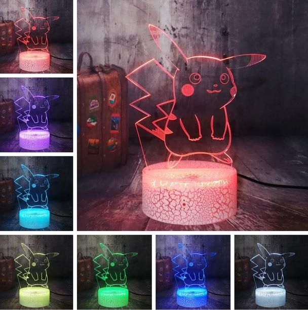 Lampa 3D Led Pokemon Go Pikachu Ash Kolor Pilot - Opinie i atrakcyjne ...
