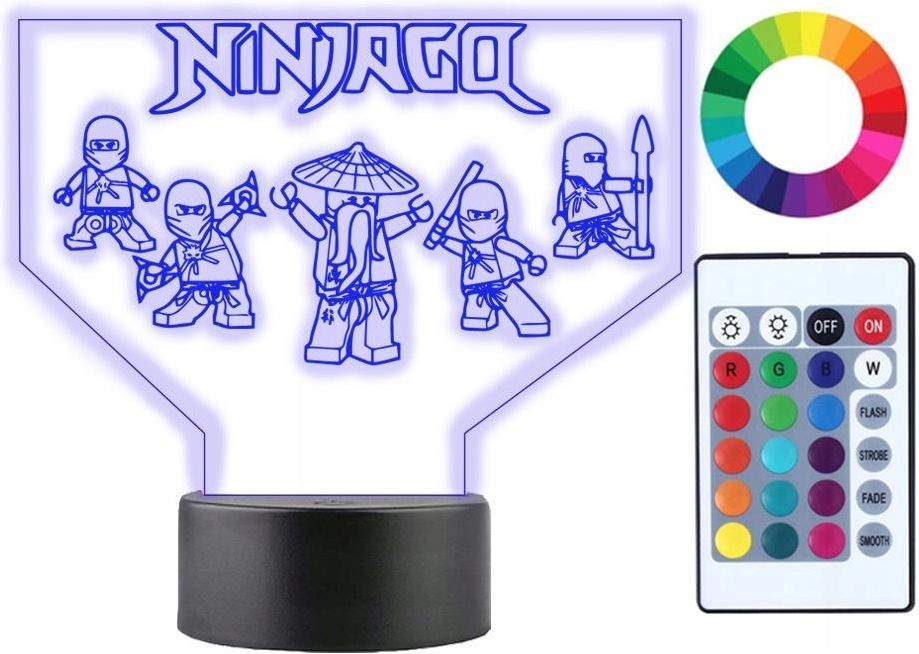 Plexido Lampka Nocna 3D Led Lego Ninjago Imię Grawer - Opinie i ...