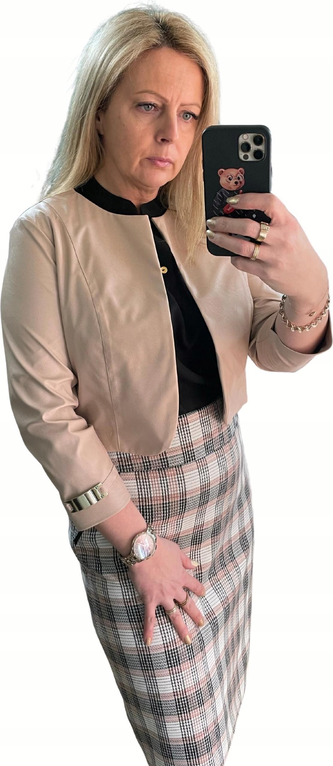 A5 Bolerko Coco Blacha Eko Skóra Beż R.48 - Ceny i opinie - Ceneo.pl