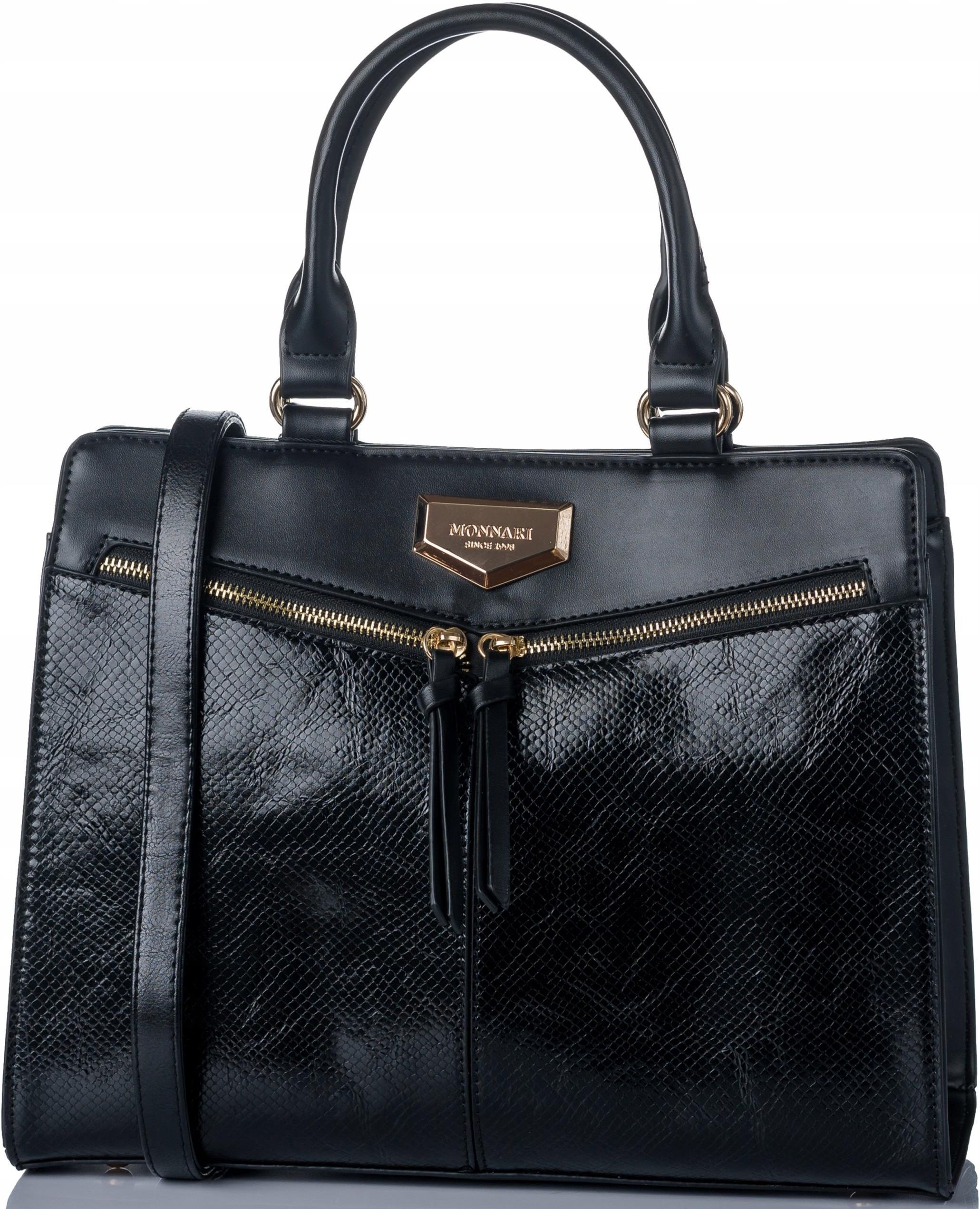 Klasyczna Torba Aktówka Monnari Kuferek Czarna - Ceny i opinie - Ceneo.pl