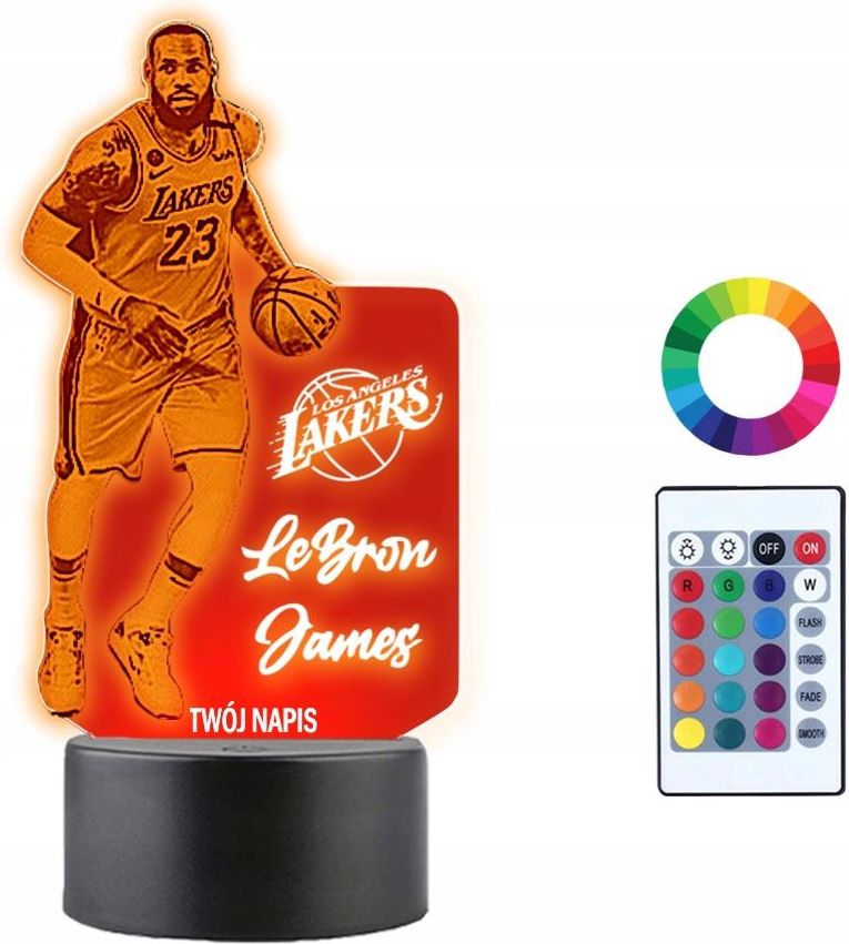 Plexido Lampka Nocna 3D Led Lebron James Koszykarz - Opinie i ...