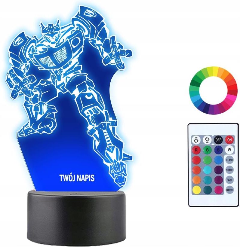 Plexido Lampka Nocna Led 3D Transformers Bumblebee Grawer - Opinie i ...